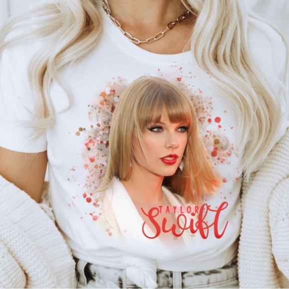 Jerzees | Tops | Taylor Swift Sublimation White Tshirt | Poshmark